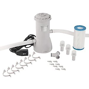 TonGass Above Ground 1000 GPH Pool Filter Pump - with Air Release Valve - Uses Type A or C Filter Cartridge - All-in-One Pool Filter Pump and Accessories