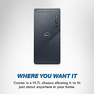 Dell Inspiron 3020 Desktop - Intel Core i7-13700, 1TB SSD + 1TB HDD, 16GB DDR4 RAM, DVD RW, Intel UHD 770 Graphics, Windows 11 Pro, 1 Year Premium Support + 6 Months Migrate - Mist Blue