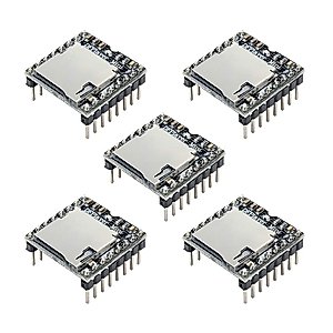 Aideepen 5PCS DFPlayer Mini Mp3 Player Board Module Voice Decode Board Support TF Micro SD Card U Disk Audio Music