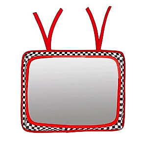 Genius Baby Toys Baby Mirror for Crib - Reversible Mirror for Baby with High Contrast Colors - Easy to Attach - Lightweight and Portable Crib Mirror - Great Tummy Time Mirror