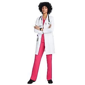 Healing Hands White Lab Coat 6 Pocket Full Length Womens 5161 Faye Lab Coat The White Coat Minimalist Collection White LT