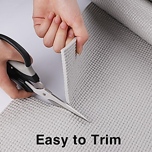 BUTJIJV Waterproof Shelf Liner for Under Sink, ( 5mm Thick, 24×82 Inch ), Slip-Resistant Kitchen Cabinet Protection Mats, Non-Adhesive PVC Foam Wire Shelf Liner, Grey Tool Drawer Liner