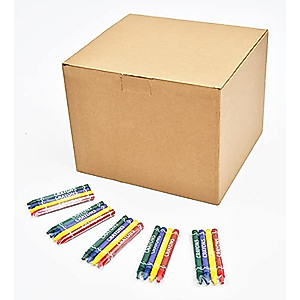 Madisi Crayons Bulk Pack, Regular Size, 4 Colors, cellophane 250 Packs, 1000 Count