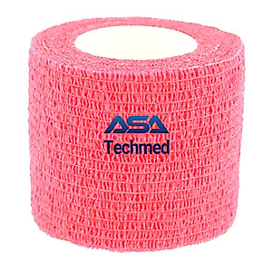 24-Pack, 2” x 5 Yards, Self-Adherent Cohesive Tape, Strong Sports Tape for Wrist, Ankle Sprains & Swelling, Self-Adhesive Bandage Rolls (Pink)