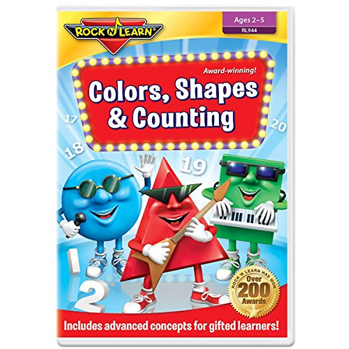 Colors, Shapes & Counting DVD by Rock 'N Learn