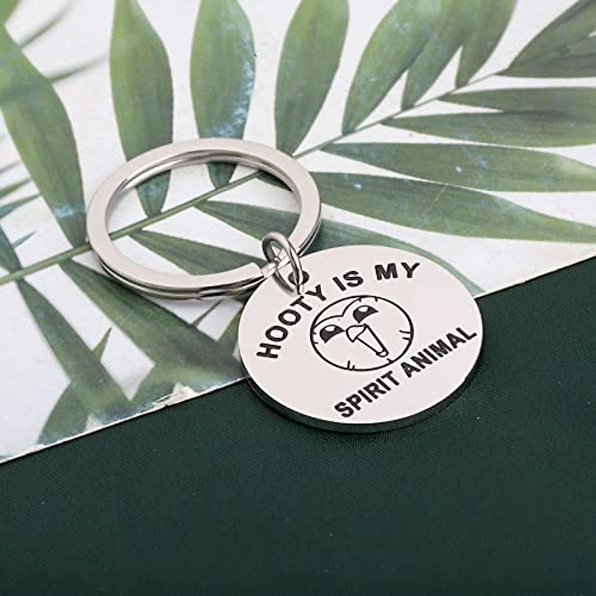 KEYCHIN Funny Owl Hooty Keychain Hooty Fans Gifts Hooty Is My Spirit Animal Jewelry For Friend Family (Hooty Spirit K-S)