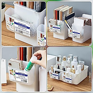 Klyuqoz Mini Fridge Accessories Pack of 6, Refrigerator Door Organizer, Condiment Organizer, Mini Hanging Storage Boxes for Home Kitchen Saucing Storage, Clear