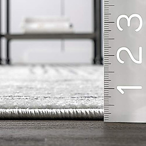 nuLOOM Soraya Striped Tiles Area Rug, 8' x 10', Light Grey