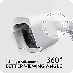 Blink Mini Camera Wall Mount Bracket with Protective Case，Weather Proof 360 Degree Protective Adjustable Indoor/Outdoor Small Mount Accessories(1 Pack White，Camera not Included)