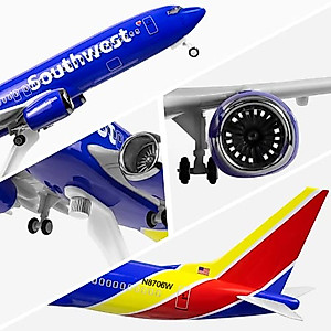 Joylludan 1:130 Model American Southwest Model Airplane Alloy Diecast Planes for Collection,Birthday or Business Gift