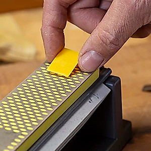 Smith's 50448 6” Diamond Tri-Hone Stone Sharpening System - Grey - Fine, Natural, & Coarse Stones - 3-Way Honing - Nonslip Rubber Feet - Restore Tools, Hunting, Kitchen, Fishing & Pocket Knives