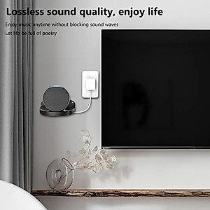 sikiwind Wall-mounted Speaker Holder Bracket Cable Management Round Sound Box Stand Space Saving Prevent Falling Home Decoration for Amazon Echo Pop