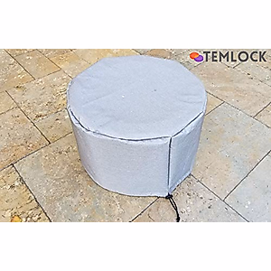 Cover Compatible for Breeo Fire Pit X Series 19 or Double Flame 19 - Fits Standard or Sear Plate model - Outdoor Water-resistant Fire Bowl Protective Cover - Temlock FPC-1000
