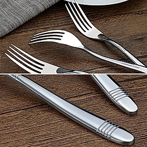 Bagele 12 Pieces Stainless Steel Dinner Forks, Silverware Forks Set