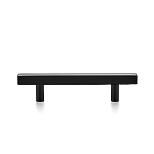 Ravinte 30 Pack 6'' Square Cabinet Pulls Matte Black Stainless Steel Kitchen Drawer Pulls Cabinet Handles 6”Length, 3-3/4” Hole Center