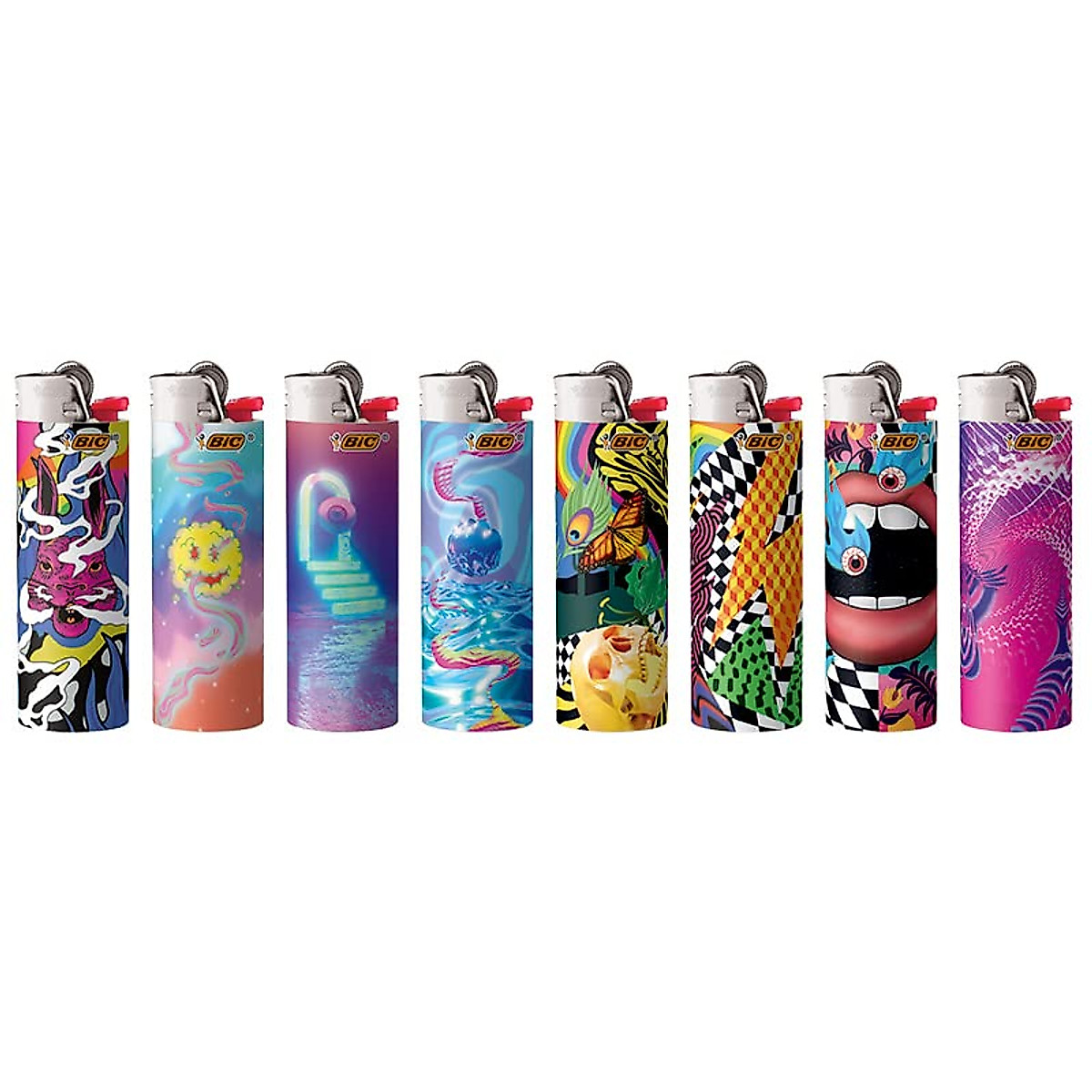 BIC Special Edition Prismatic Series Lighters, Set of 8 Lighters