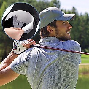 100 Pcs Hat Sweat Liner Golf Absorbent Sweat Pad Prevents Stains Odor Soft Hat Sweat Protector Disposable Hard Hat Sweatband Preservation Sticky Sweat Liner for Men Women Baseball Hat from Makeup