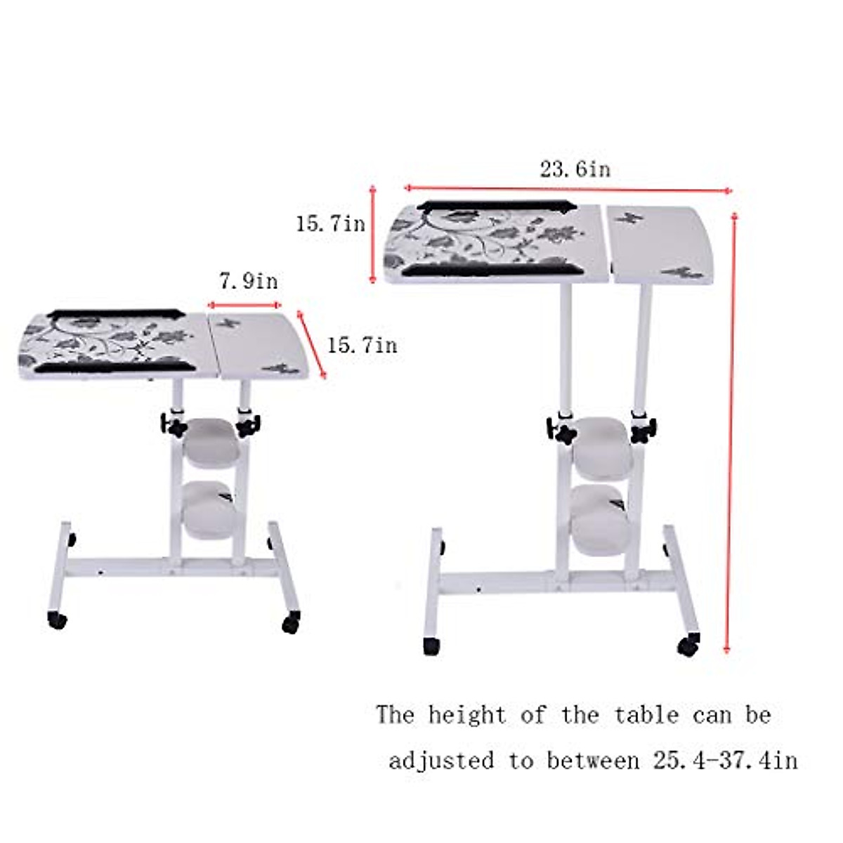 Ohvivid Study Writing Table,Home Desktop Computer Desk Bedroom Laptop Study Table Space Saving Office Table Home Office Desk Side Table Foldable Computer Table Simple Workstation Furniture