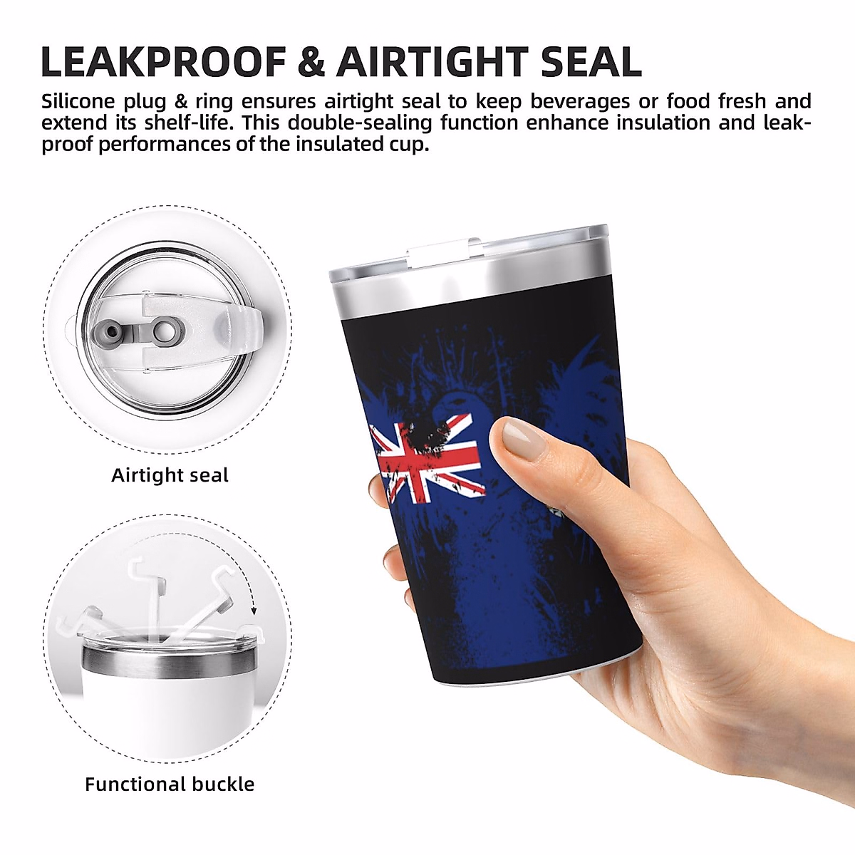 12oz Tumbler Saint Helena Island Stainless Steel Cup With Straw And Lid Spill Proof Bulk Double Wall Vacuum Reusable Water Tumblers For Cold Hot Drink