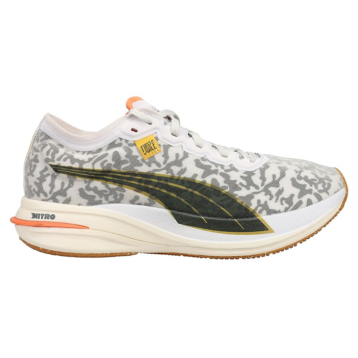 Puma Womens Deviate Nitro Lace Up Running Sneakers Shoes - Grey - Size 8.5 M