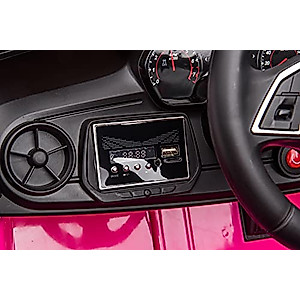 DAKOTT Kids Ride On Sports Car, 12V Battery Powered Chevy Camaro w/Parent Remote Control, Bluetooth, Horn, Music & Headlights Taillights for 3-6 Years