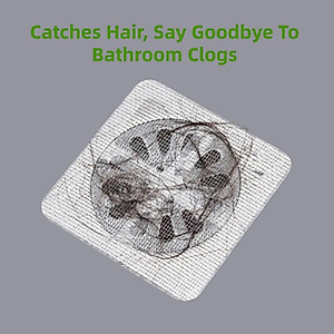 Disposable Drain Covers, Square Shower Drain Hair Catcher, Mesh Shower Stickers,for Shower, Bathroom, Laundry, Bathtub, Kitchen, Sink (30)