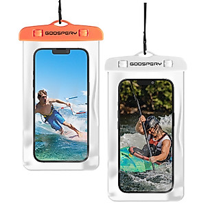 GOOSPERY [2-Pack Universal Waterproof Phone Pouch, Underwater Cellphone Dry Case Beach Bag Compatible with iPhone 14 13 12 11 Pro Max Mini Xs XR, Galaxy S23 S22 S21 S20 Ultra Note20 up to 6.8"