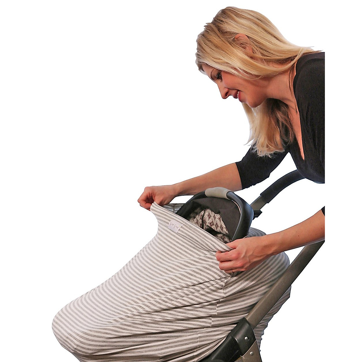 Carseat Canopy & Nursing Cover + 8 Nursing Pads Bundle By West Gray Is Perfect For Baby Shower Gifts – Buying These Breastfeeding Products Together Is Less Expensive Than Buying Them Individually.