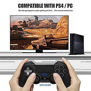 PS4 Elite Wireless Controller with Back Paddles,Dual Vibration Elite PS4 Modded Game Controller for Play Station 4 with Speaker and 3.5mm Audio Headphone Jack