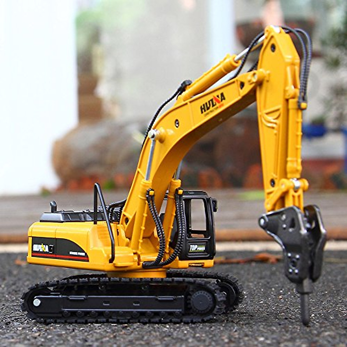 Gemini&Genius Drill Excavator Construction Site Vehicle Toys 1:50 Scale Diecast Digger and Driller Engineering Dump Truck Collectible Toys for Kids and Decoration for House (Demolition Machine)