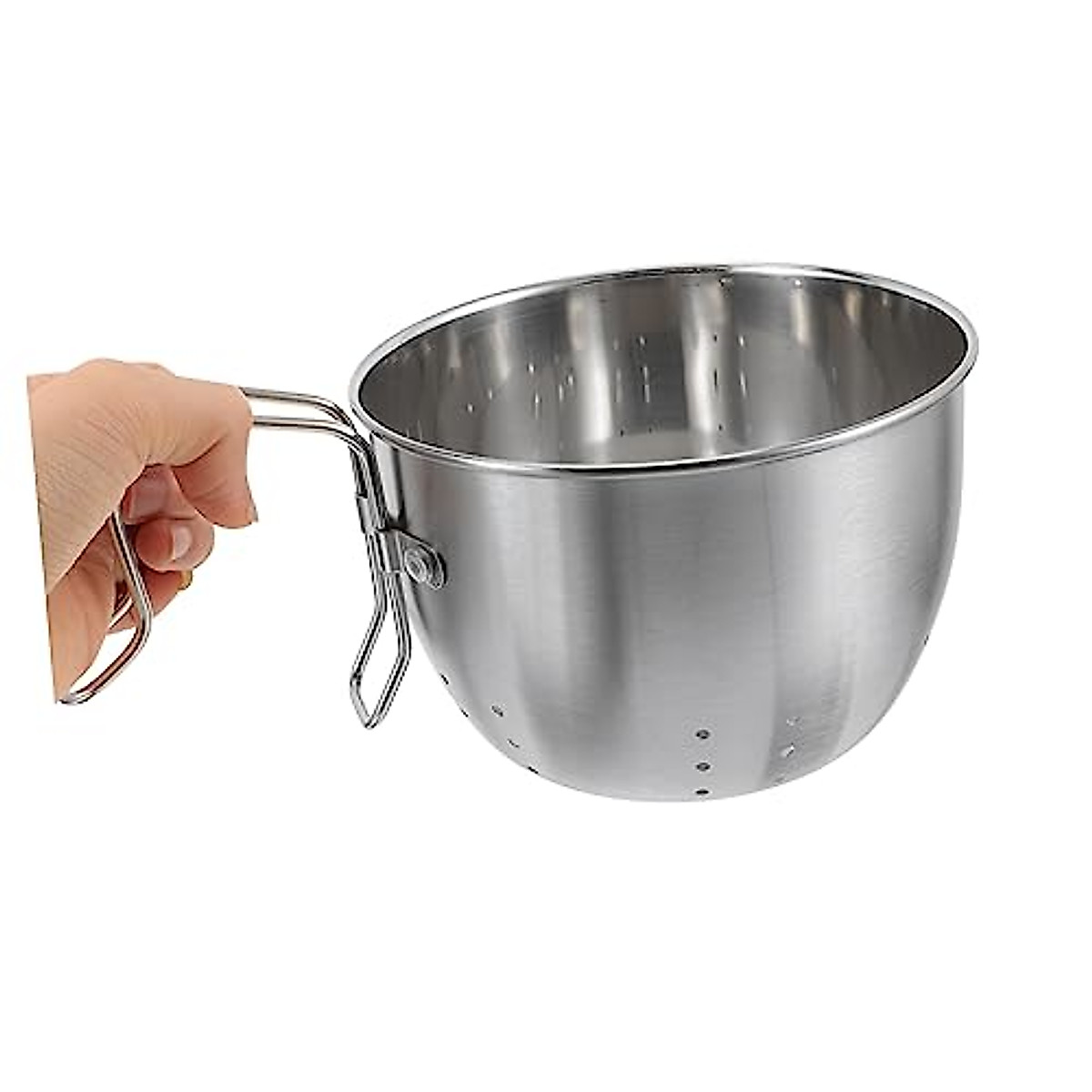 BESTonZON Stainless Steel Water Filter Basket Sink Without Punching Hanging Filter Kitchen Waste Drain Rack Fruit and Vegetable Tableware Storage (Hanging Handle Drain Basket) 1pcs Catcher