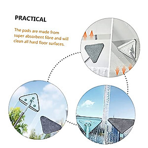 ULTECHNOVO 12 Pcs Triangle Mop Head Microfiber Mop Head Car Wash Mop Floor Cleaner Mop Foaming Wall Cleaner Commercial Mop Extension Pole Wall Cleaner for Painted Walls Foaming Mop Head Round