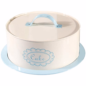 Metal Cake Carrier Cake Server with Lid Cake Cover Cake storage Tin Sweet Stuff Cake Holder Cream Dessert Carrier for Kitchen Countertop Cake Storage Container with Handle