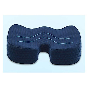 HHWKSJ Memory Foam Seat Cushion - Sciatica, Lower Back Support and Pain Relief - Fits Most Office, Desk, Computer Chairs and Car Seats