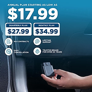 Lightning GPS OBD-II Real-Time GPS Tracker for Vehicles – Easy Installation, Flexible Subscription Plans for Cars, Trucks, Fleets & Teen Drivers – GPS Locator w/Instant Alerts – Subscription Required