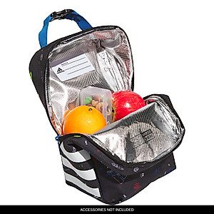 adidas Santiago 2 Insulated Lunch Bag, Icon Brand Love Black/Bright Royal Blue, One Size