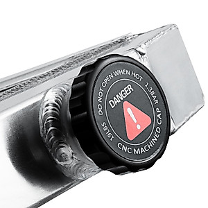 Lizroodia 4 Row Aluminum Radiator Compatible with 1957 1958 1959 1960 Ford F100 Chevy V8 Engine Configuration