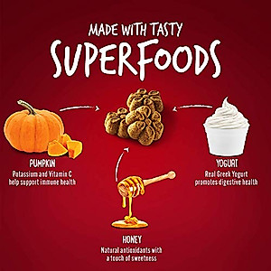 Fruitables Greek Yogurt Dog Treats – Healthy Dog Treats – Yogurt Treats for Dogs - Strawberry and Pumpkin Flavor – 7 Ounces