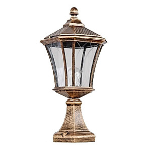 XXINY 56CM European-Style Outdoor Pillar Lamp Outdoor Fence Lamp Door Pillar Lamp Retro Home Street Lamp Waterproof Garden Villa Door Lamp Post Porch Patio Pillar Light Street Stigma Floor Lamp