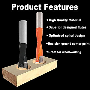 Utoolmart Brad Point Drill Bits for Wood 10mm x 57mm Forward Turning HSS for Woodworking Carpentry Drilling Tool 1pcs