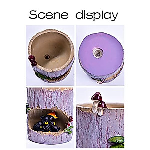 Desktop cute cartoon 3 little black bear resin fleshy flower pot with tray bonsai cactus flower pot vase holder decoration with drain holeLittle black bear