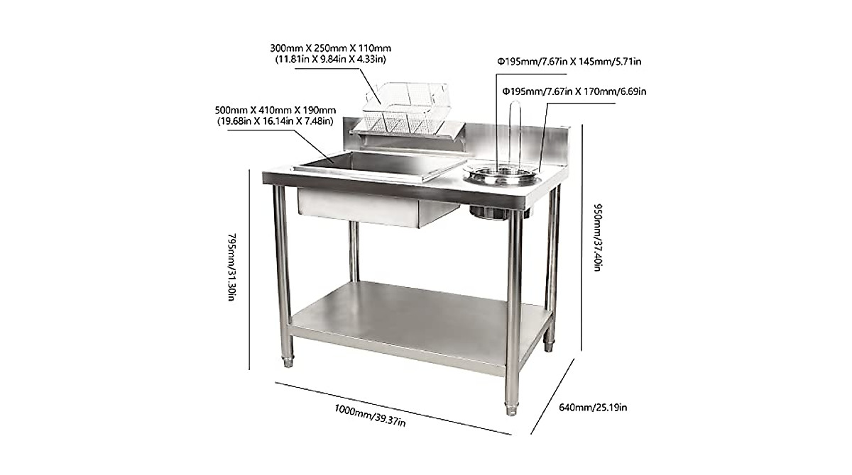 KOLHGNSE Breading Table for Fried Foods - Durable & Hygienic