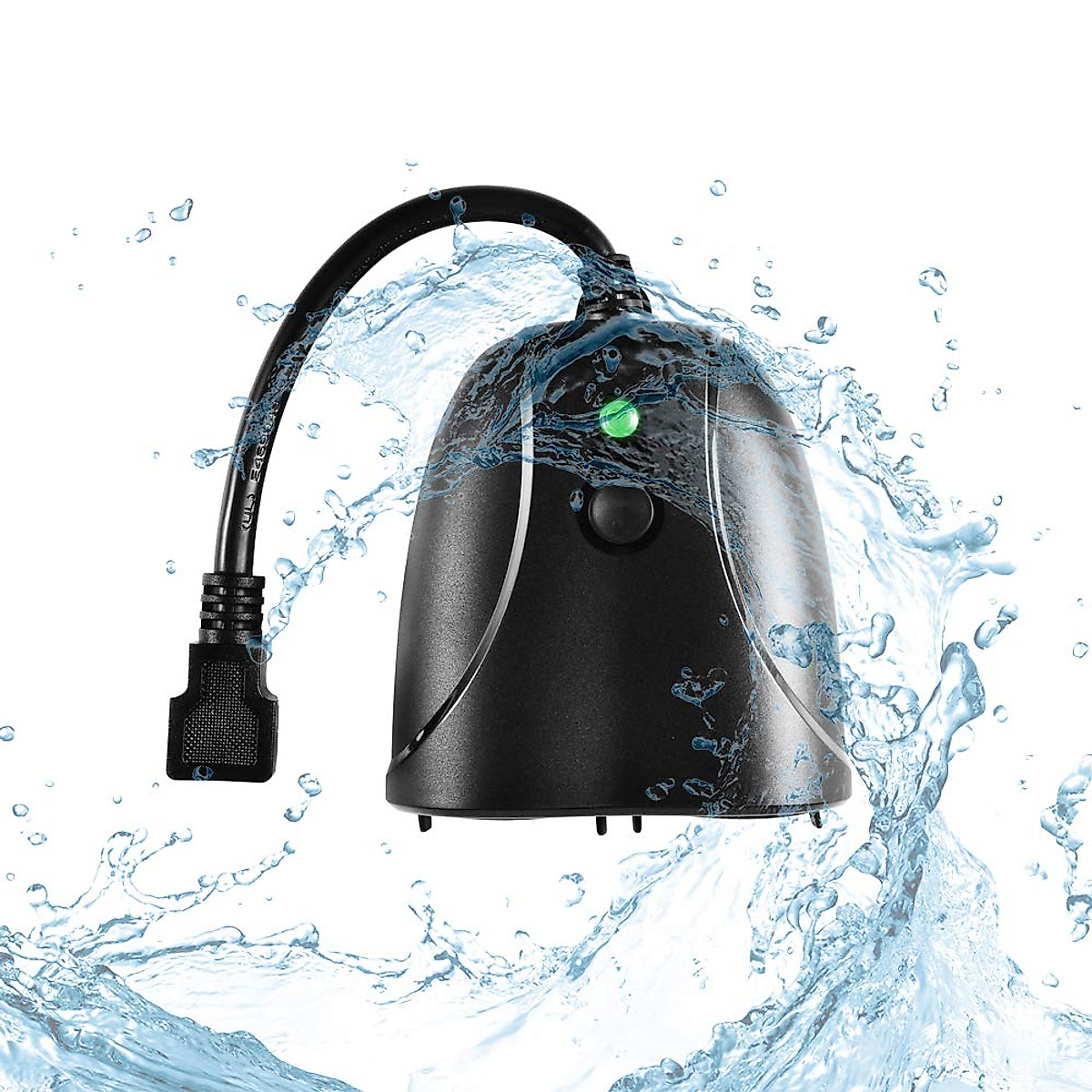 Outdoor Smart Plug, MXQ WiFi Smart Outlet with 2 Individual Sockets Works with Alexa Echo Google Home, IP44 Waterproof 2.4GHz Remote Control WiFi Smart Socket with Timer Function, FCC/RoHS Certified