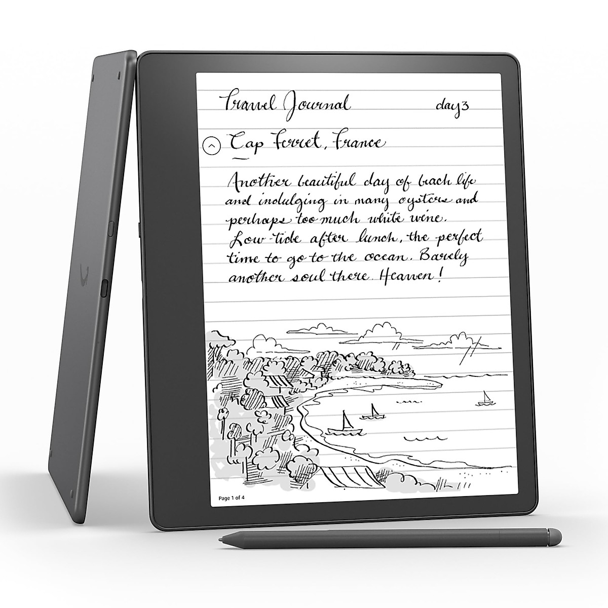 Introducing Kindle Scribe (64 GB), the first Kindle for reading and writing, with a 10.2” 300 ppi Paperwhite display, includes Premium Pen