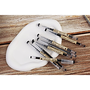 PurpleWillow Black Gel Ink Pen, Ultra Fine Point 0.35mm,Gel Pens,(12 Count) Office School Stationery Supply,Extra fine point pens Ballpoint pen,Japanese Style