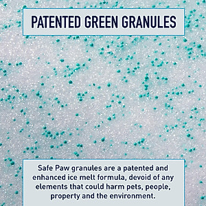 Safe Paw Pet-Safe Ice Melt, Salt & Chloride-Free Deicer, 35 Lbs - Non-Corrosive, Dog-Friendly Snow Melter for Concrete, Wood Decks, Driveways & Sidewalks, 100 Sq. Ft. Coverage Per Pound