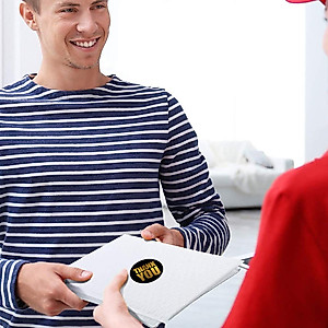 Large Black Thank You Stickers 2 inch - Gold Foil Personalized Sealing Circle Labels, Ideal for Gift Packaging & Small Business | 500 Labels Per Roll