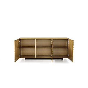 Whiteline Modern Living Harper Buffet, Large, Gold