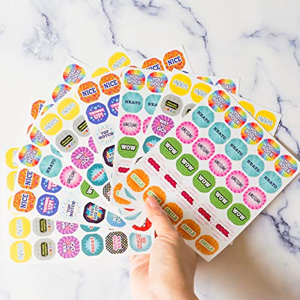 Youngever 3060 Motivational Stickers, Inspiring Planner Stickers, Motivational Encouragement Stickers for Teacher, School, Book, Notebook, Planner, Positive Stickers, 18 Unique Designs