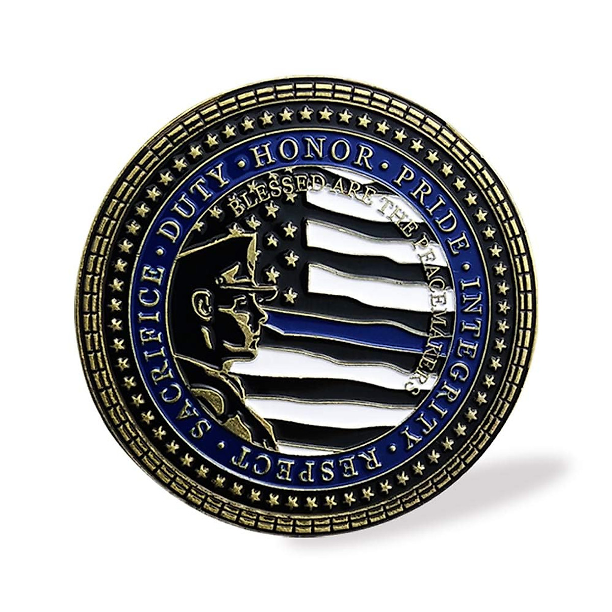Saint Michael Police Officers Challenge Coin God Bless The Police Appreciation Gifts for Law Enforcement Thin Blue Line Police Coin